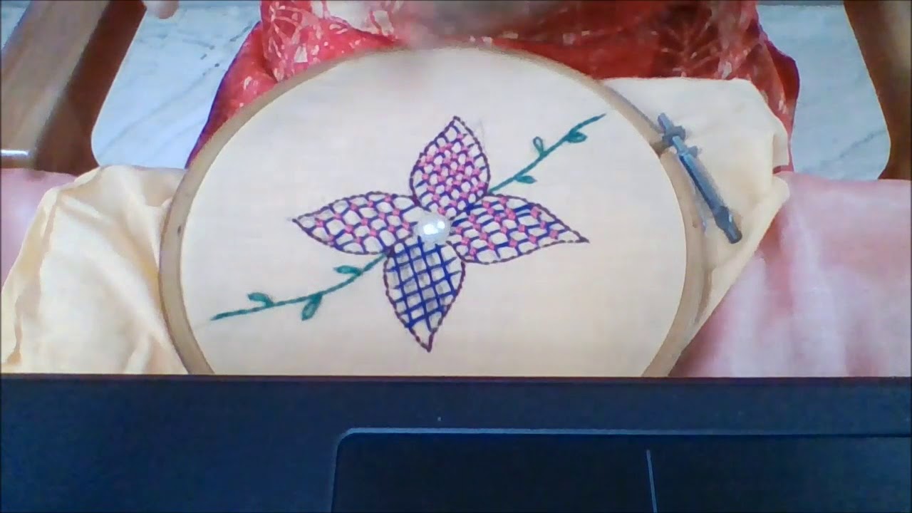 Hand Embroidery | Lattice Couching - YouTube