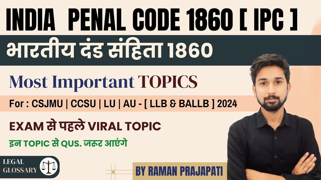 IPC : Most Important Topic For LLB , BALLB EXAM | Indian Penal Code ...