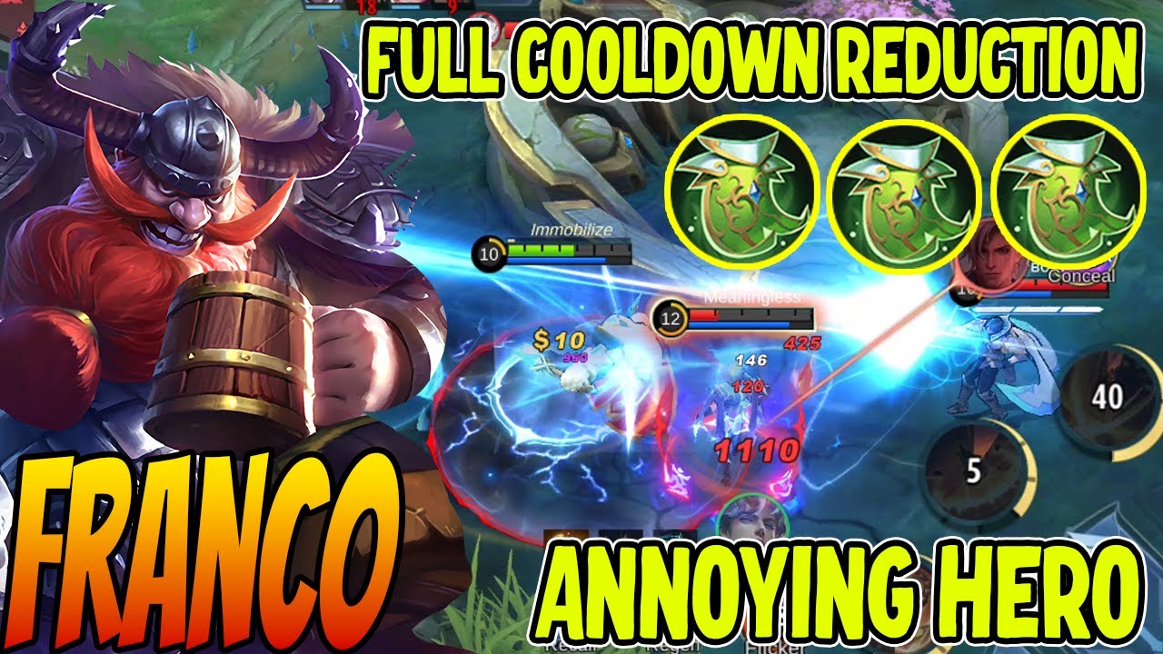 Franco Fast Hook Build Full Cooldown Reduction - Franco Best Build 2022 ...