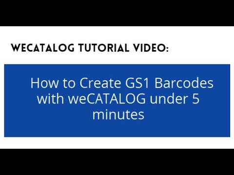 How to Create GS1 Barcode with weCATALOG under 5 mins - YouTube