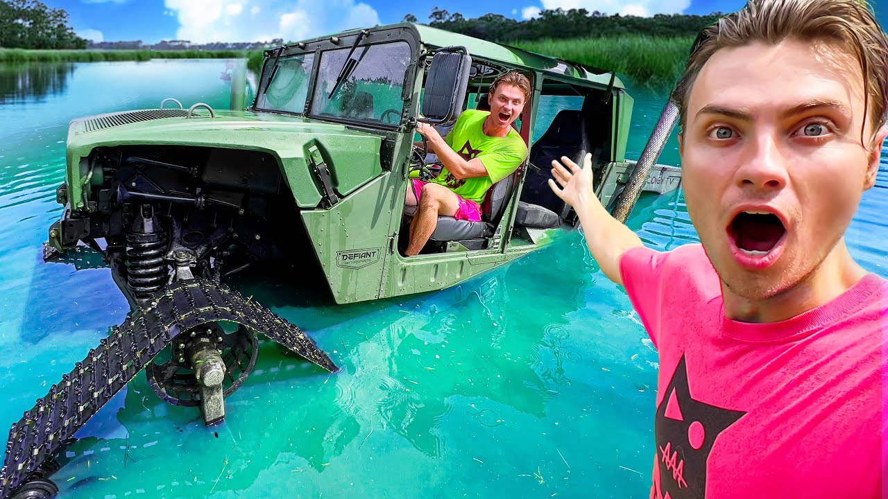 I DROVE A HUMMER 10ft UNDERWATER!! - YouTube