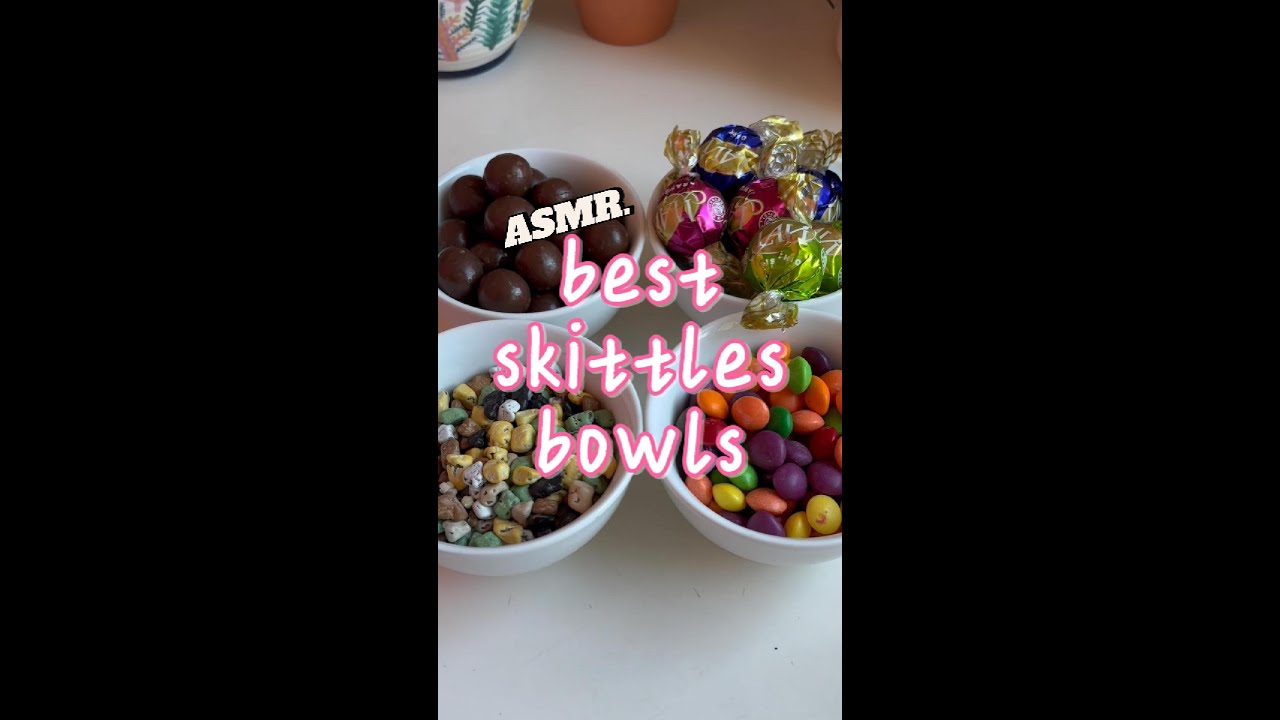 ASMR Best Skittles Candy Bowls #skittles #food #asmr #candy #yummy # ...