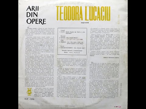 Teodora Lucaciu ‎– Arii Din Opere (сторона 2) [Lp] - YouTube