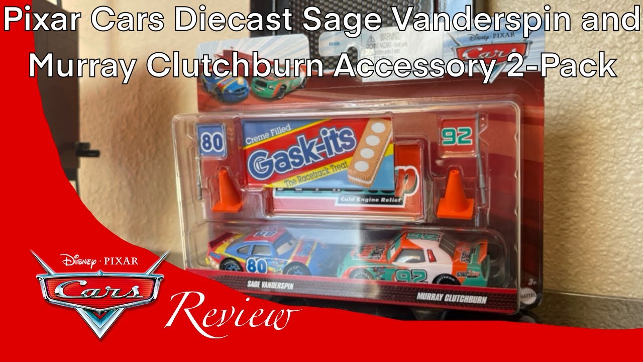 Pixar Cars Diecast Sage Vanderspin and Murray Clutchburn Accessory 2 ...