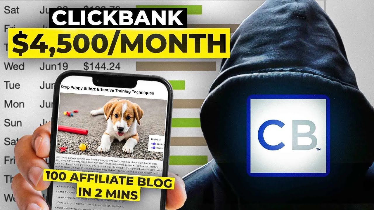 Create 100 ClickBank Affiliate Blogs in 2 Minutes that makes $4,500 ...