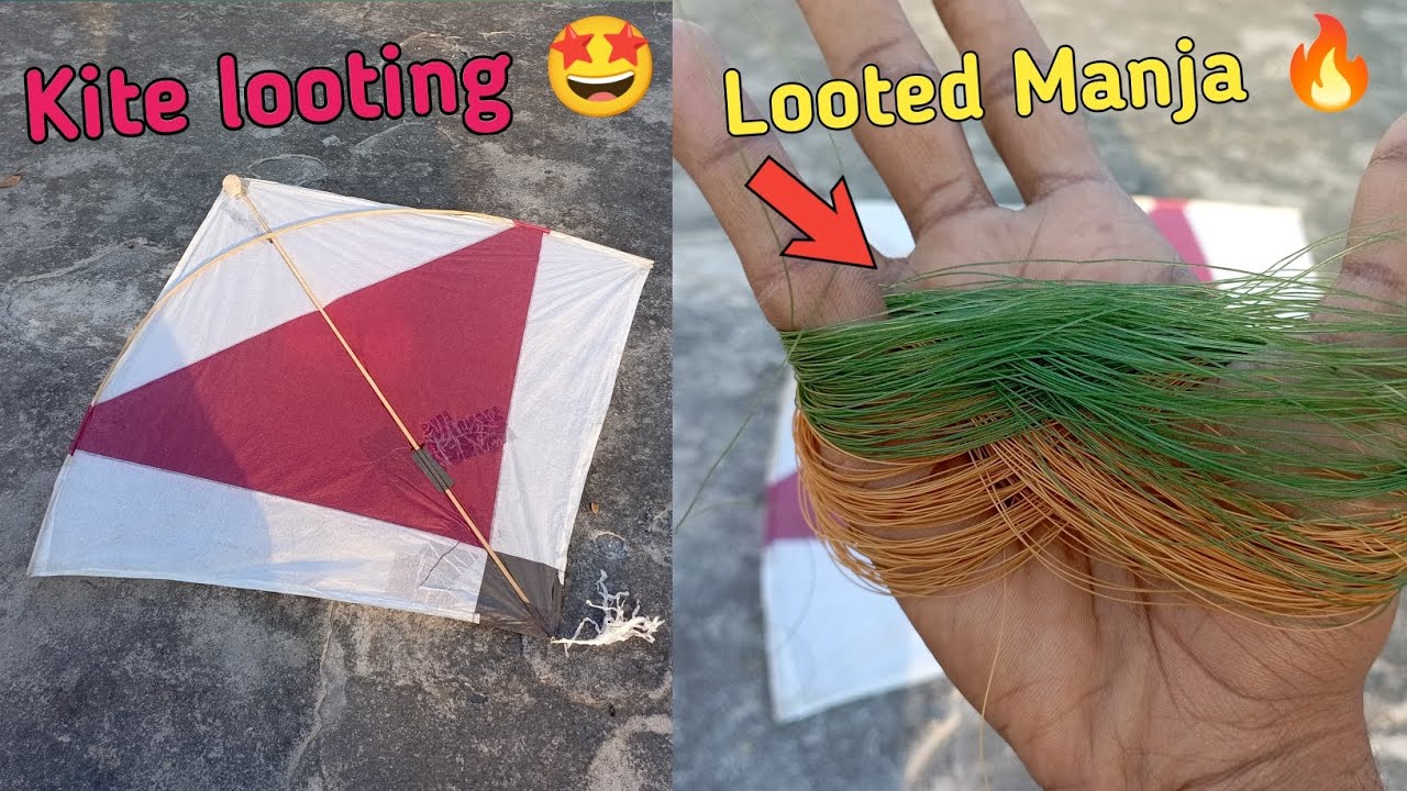 Kite Looting 😍 on Roof with *Plastic Manja* - YouTube