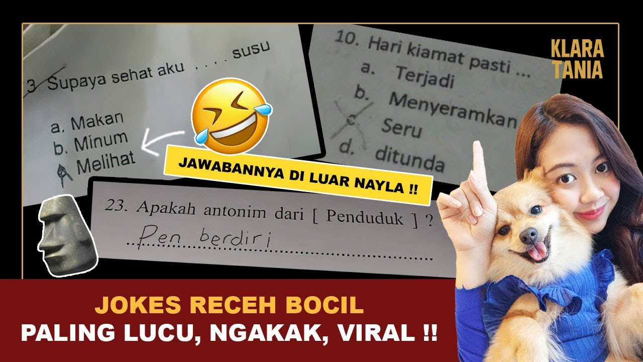 JOKES RECEH BOCIL PALING LUCU, NGAKAK, VIRAL !! 🤣🤣 | Klara Tania - YouTube