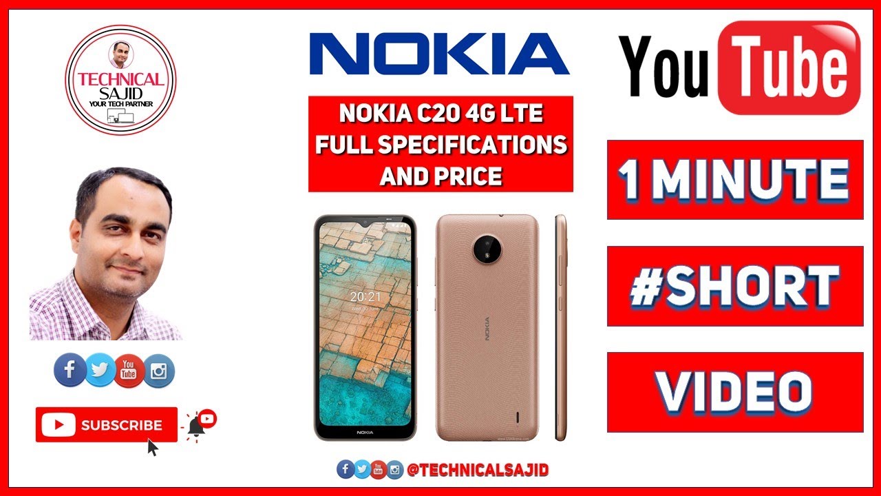 Nokia C20 4G LTE Phone Full Specifications | Nokia C20 4G LTE Price | #SHORTS | TECHNICAL SAJID ...
