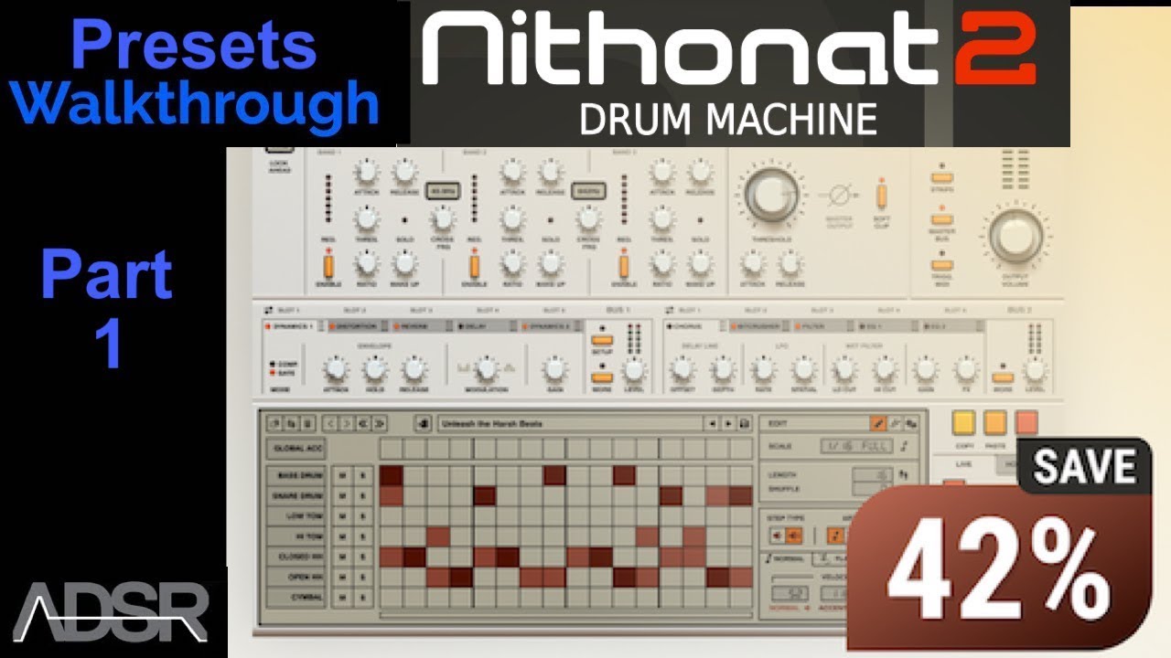 Nithonat 2 by D16 - 606 Drum Machine Plugin VST // Presets Walkthrough (Part 1) - YouTube