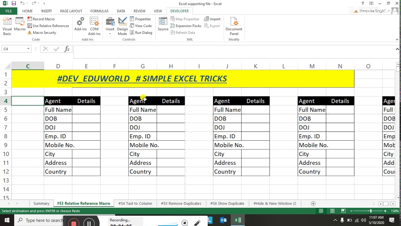 53 Relative Reference Macro In Excel In Hindi Basic Excel For 53-relative-reference-macro-in-excel-in-hindi-basic-excel-for