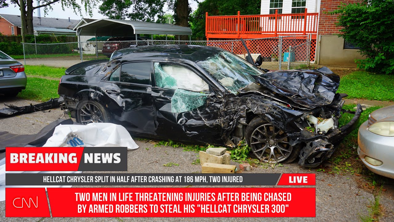 THIEVES STEAL HELLCAT SWAPPED CHRYSLER CAUSING 186 MPH CAR CRASH - YouTube