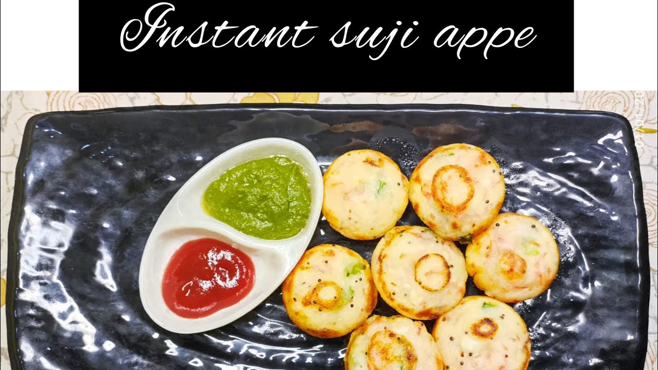 Instant suji appe recipe| How to make Rava appe - YouTube