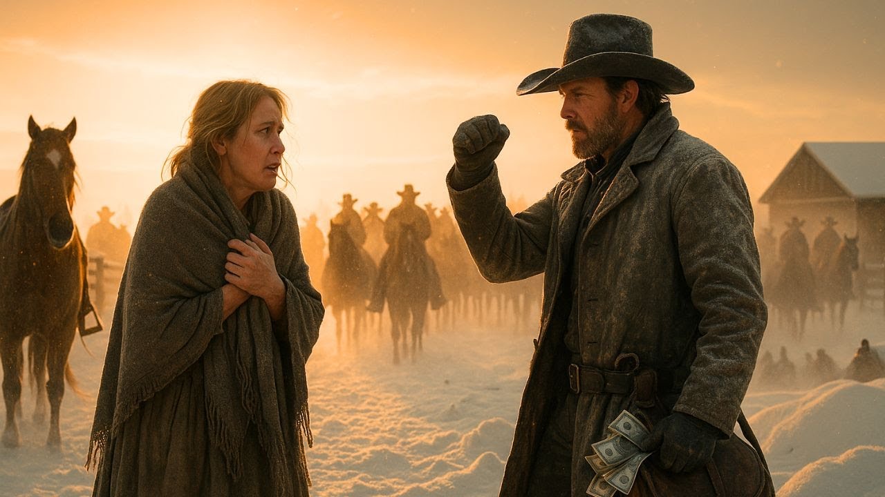 Widow Sheltered 10 Cowboys in a Blizzard, Next day 50 riders stood ...
