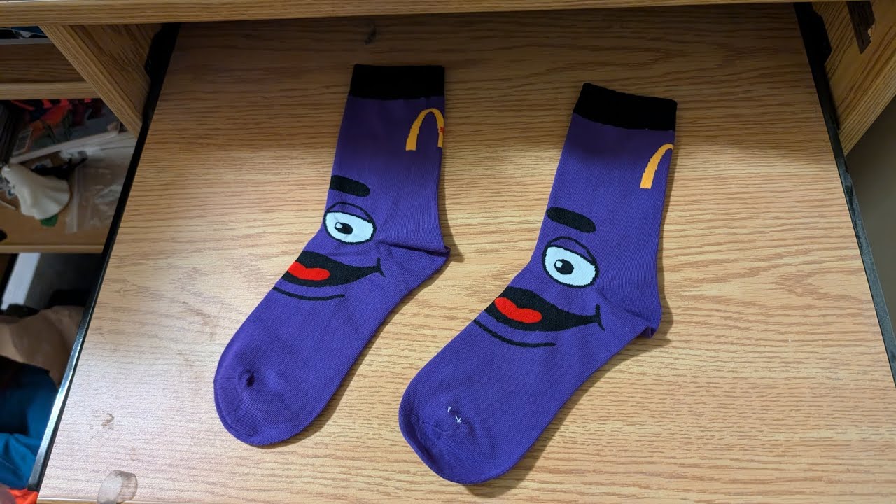 McDonald's Grimace socks (quick show off) - YouTube