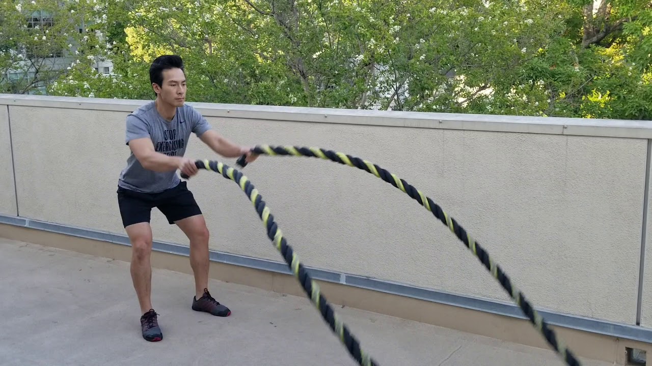 Battle Ropes Exercise - Inward Circles - YouTube