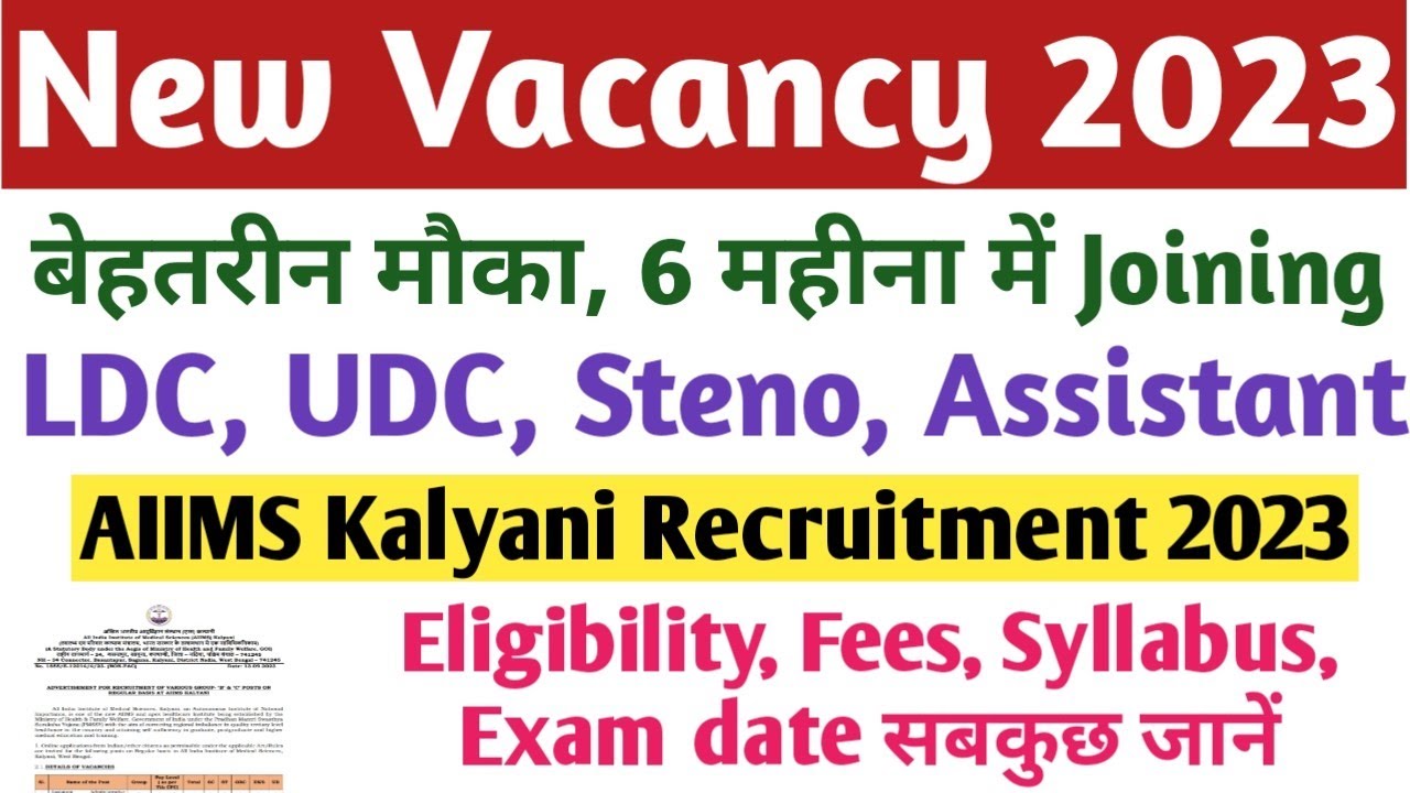 New Vacancy 2023- JSA/LDC, UDC, Stenographer, Assistant। Jobs for ...