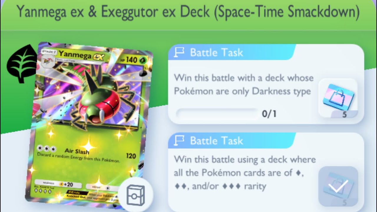 Pokemon TCG Pocket Defeating Yanmega ex & Exeggutor ex Deck (Space-Time ...