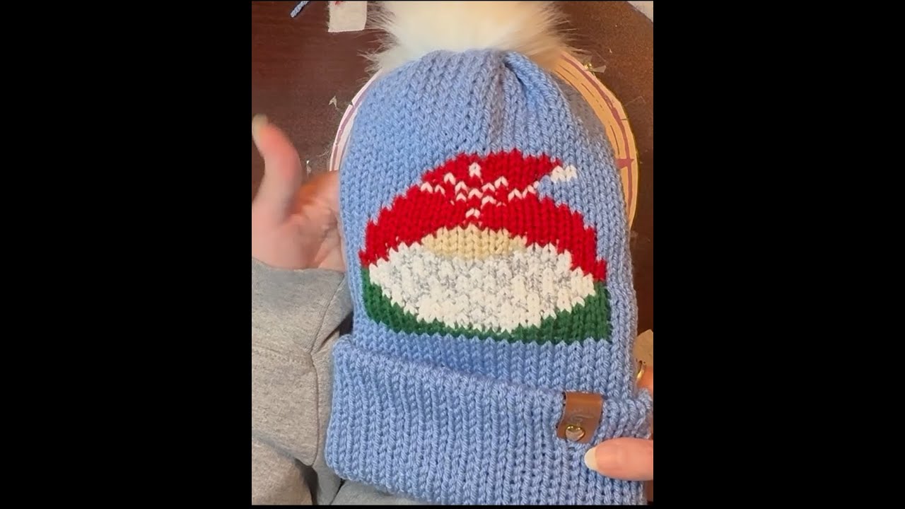 Knit a Snowflake Gnome into a Hat on Addi or Sentro Circular Knitting ...