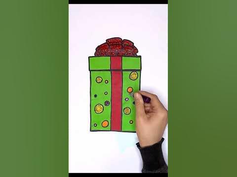 How to Draw a Christmas Gift Box / Drawing Step by Step #howtodraw # ...