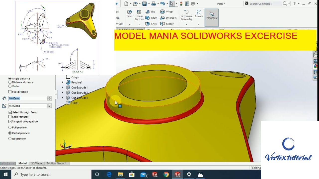 MODEL MANIA - SOLIDWORKS EXCERCISE - YouTube