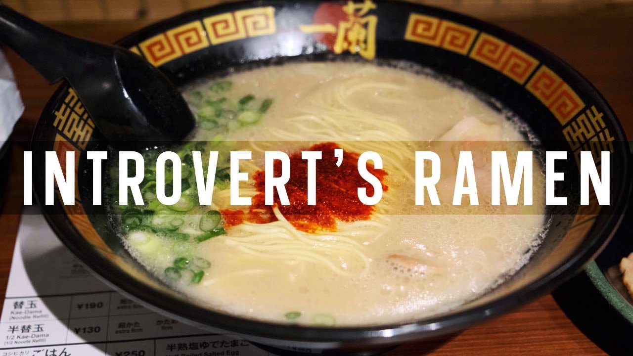 Ichiran Ramen: Tonkotsu Ramen for Introverts | Japanese Food - YouTube
