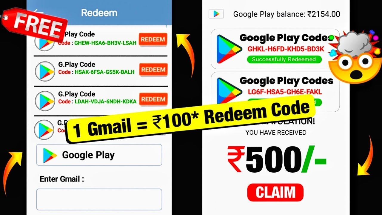 Free Google Play Redeem Code Today - How To Get Free Redeem Codes ...