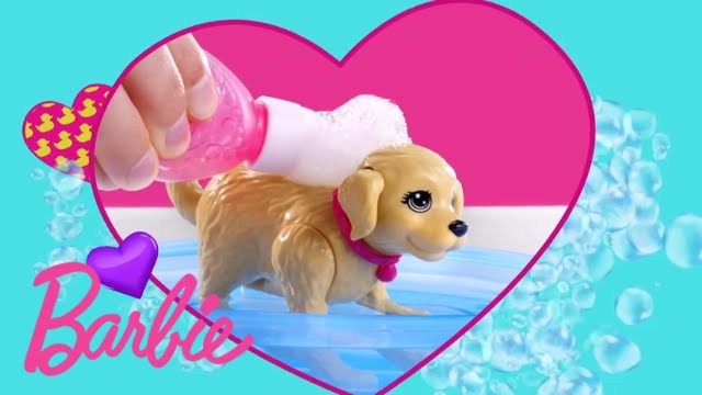 Barbie® et son chien heure du bain | DGY83 | @BarbieFrançais - YouTube