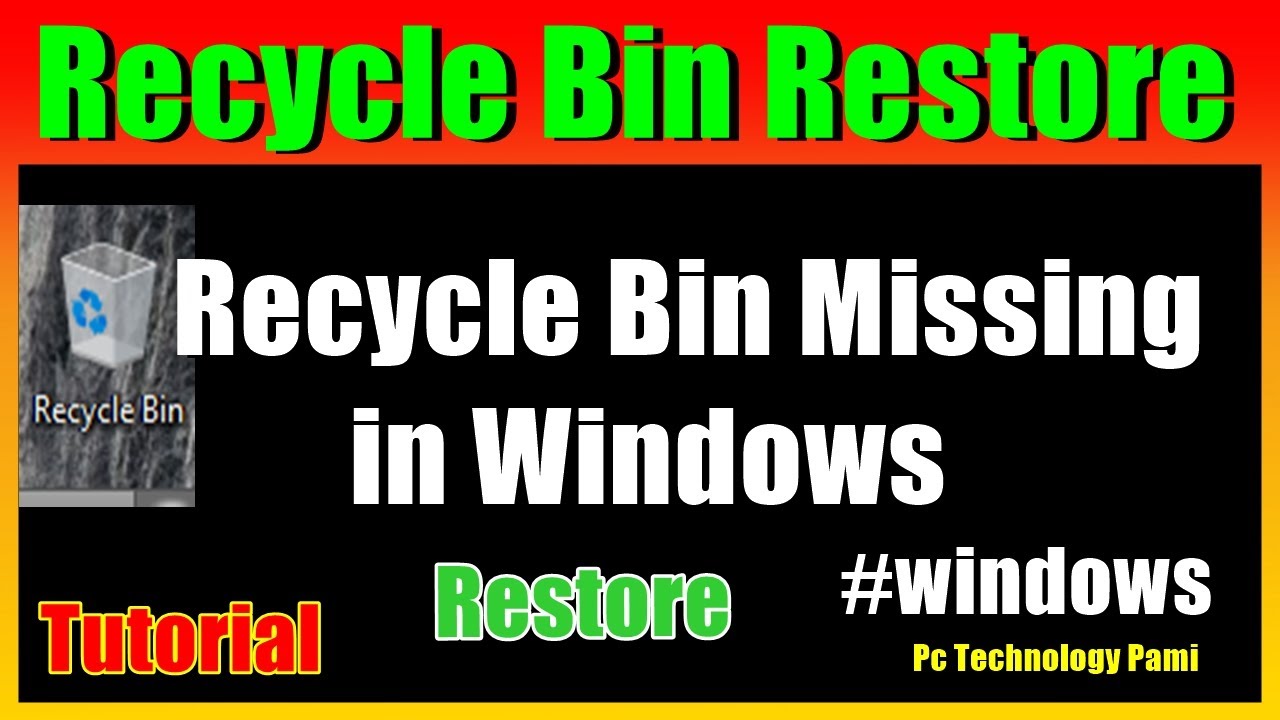 How to Hide Recycle Bin on Windows 10 | Recycle bine Restore, hide ...
