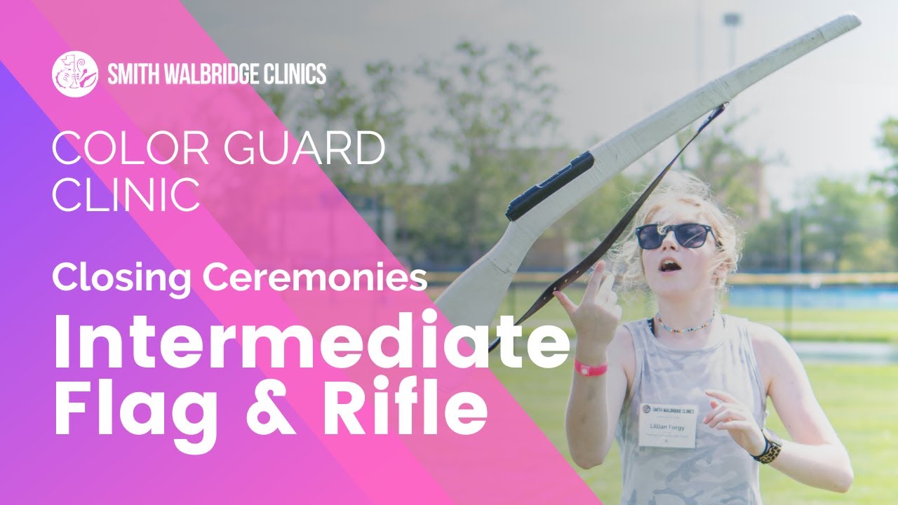 Color Guard Flags And Rifles