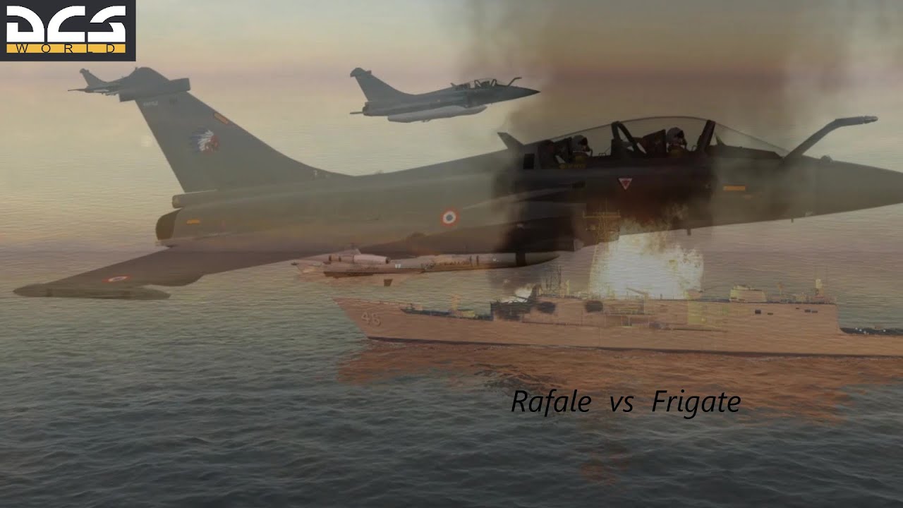 DCS World Rafale (exocet AM39) VS Frigate - YouTube