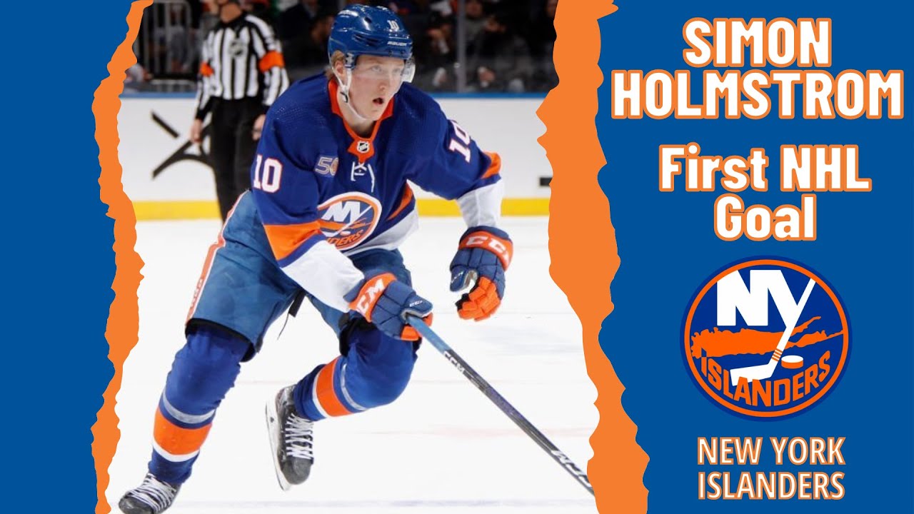 Simon Holmstrom #10 (New York Islanders) first NHL goal Dec 17, 2022 ...