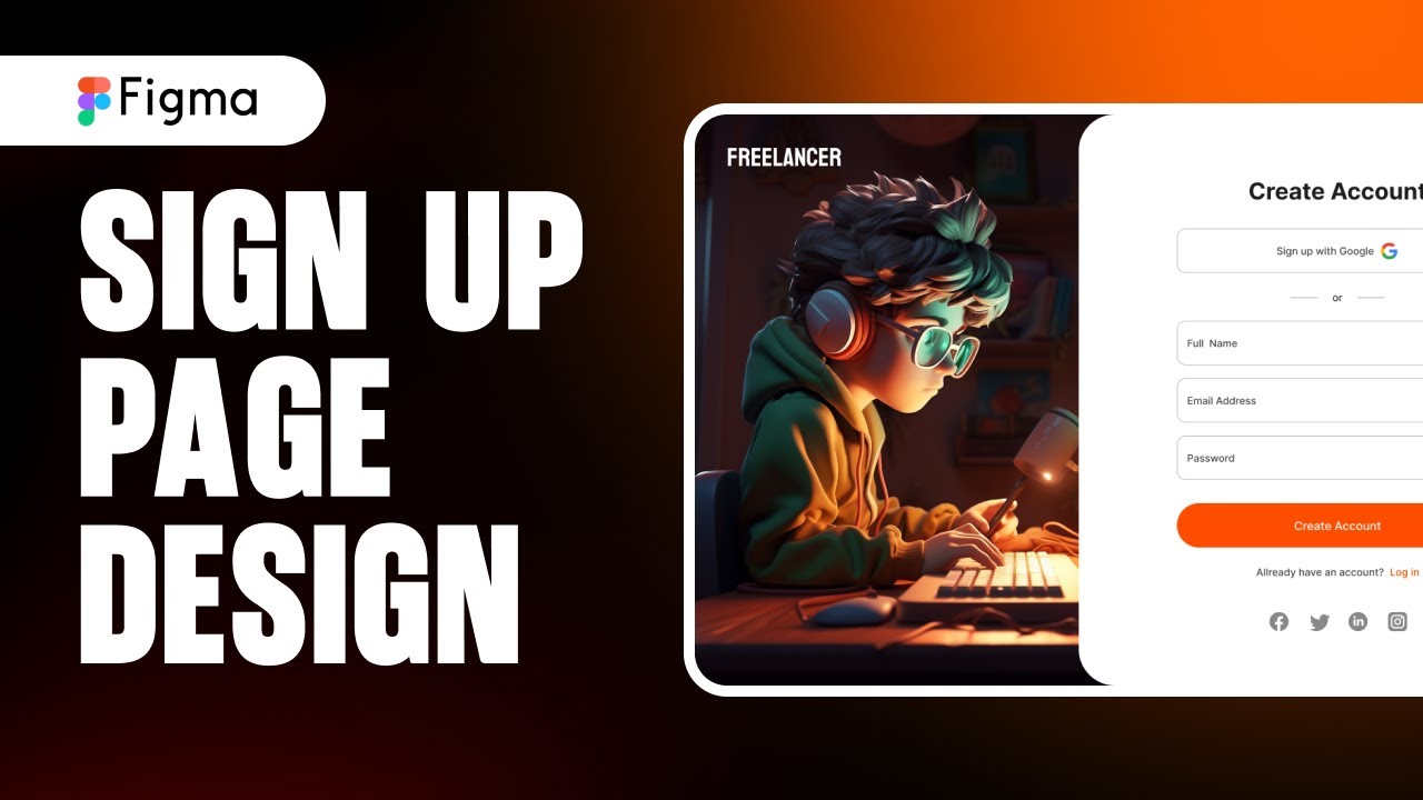 Professional Login Page Ui design! Figma Tutorial? - YouTube