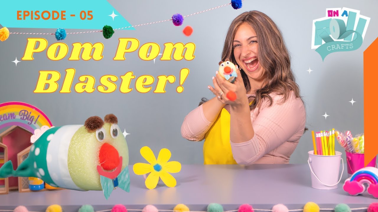Fun Easy pool noodle pom pom launcher / blaster / shooter - YouTube