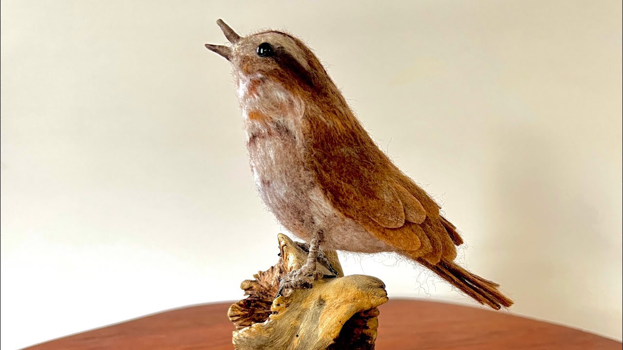 Needle Felted Bird Tutorial part 5 (adding wool to body) - YouTube