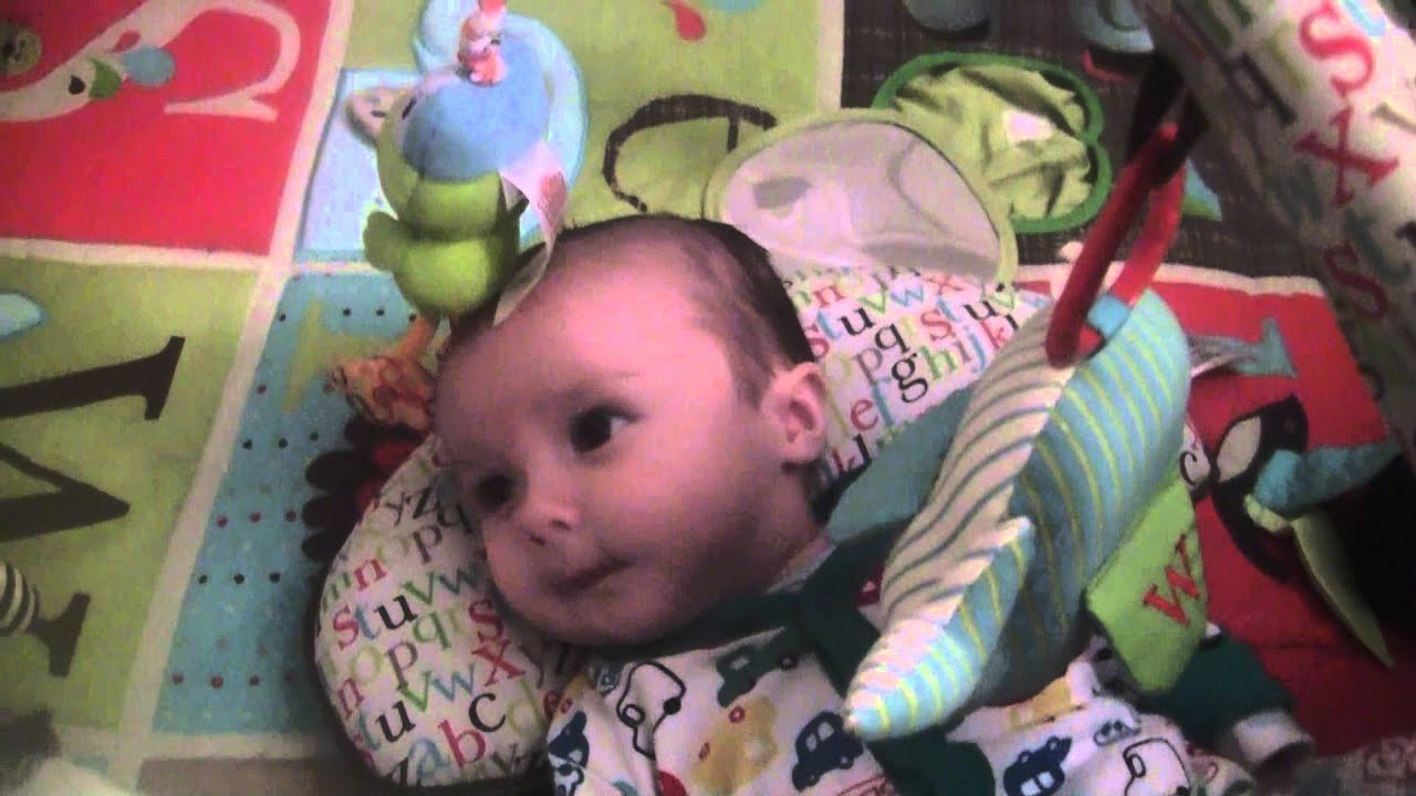 Baby Timothy - 8 weeks old - Still playing with his toys - YouTube