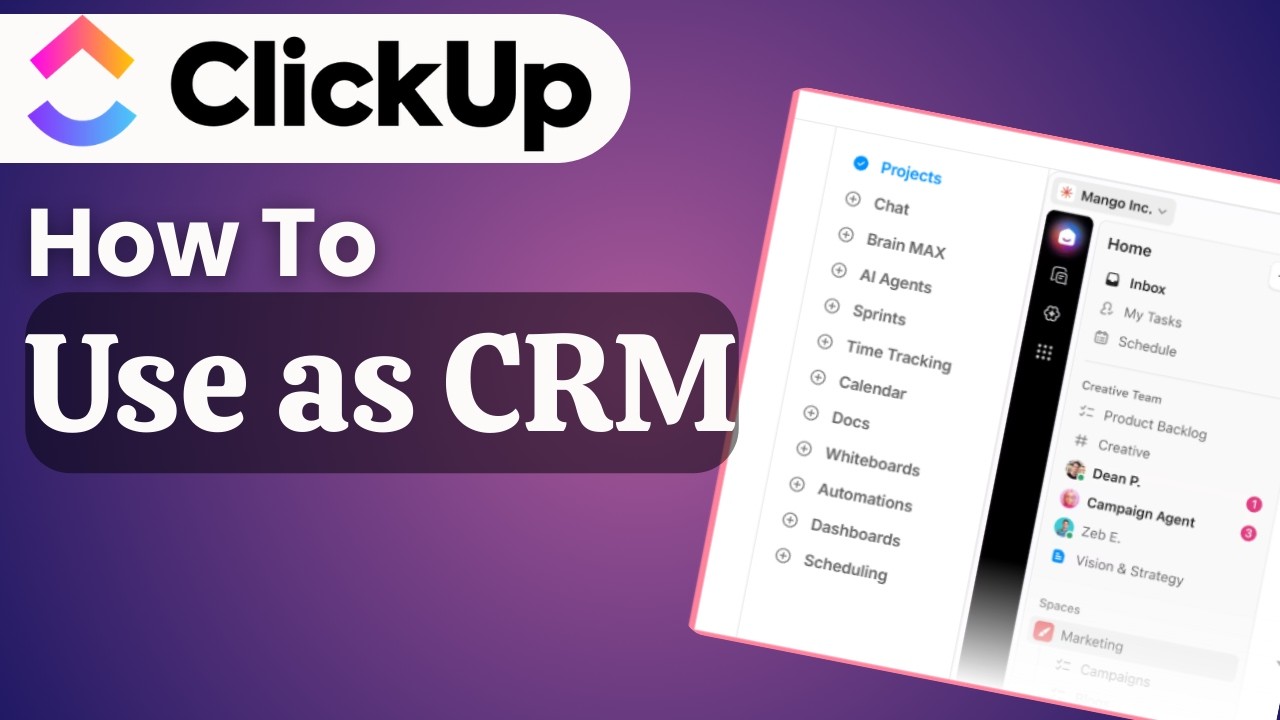 How to use ClickUp as a CRM (ClickUp CRM Tutorial) - YouTube