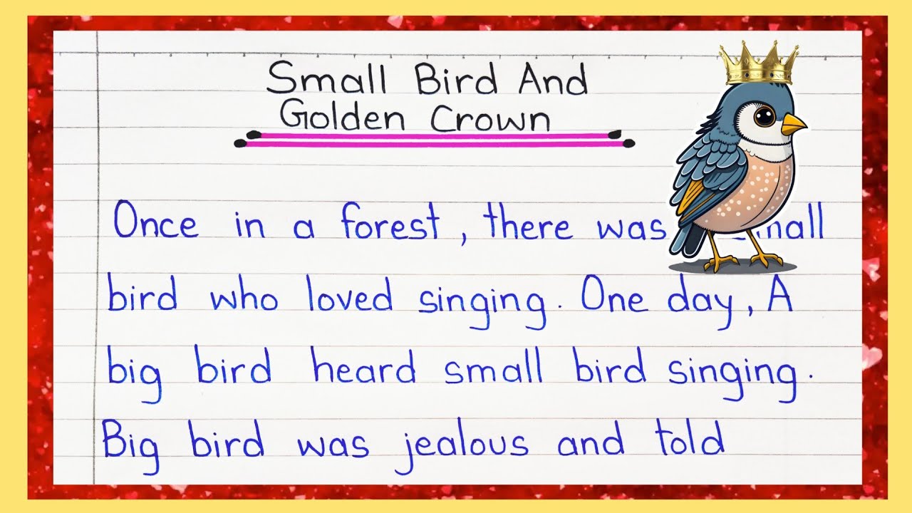 Small Bird And Golden Crown Story in English || Short Moral Story ...