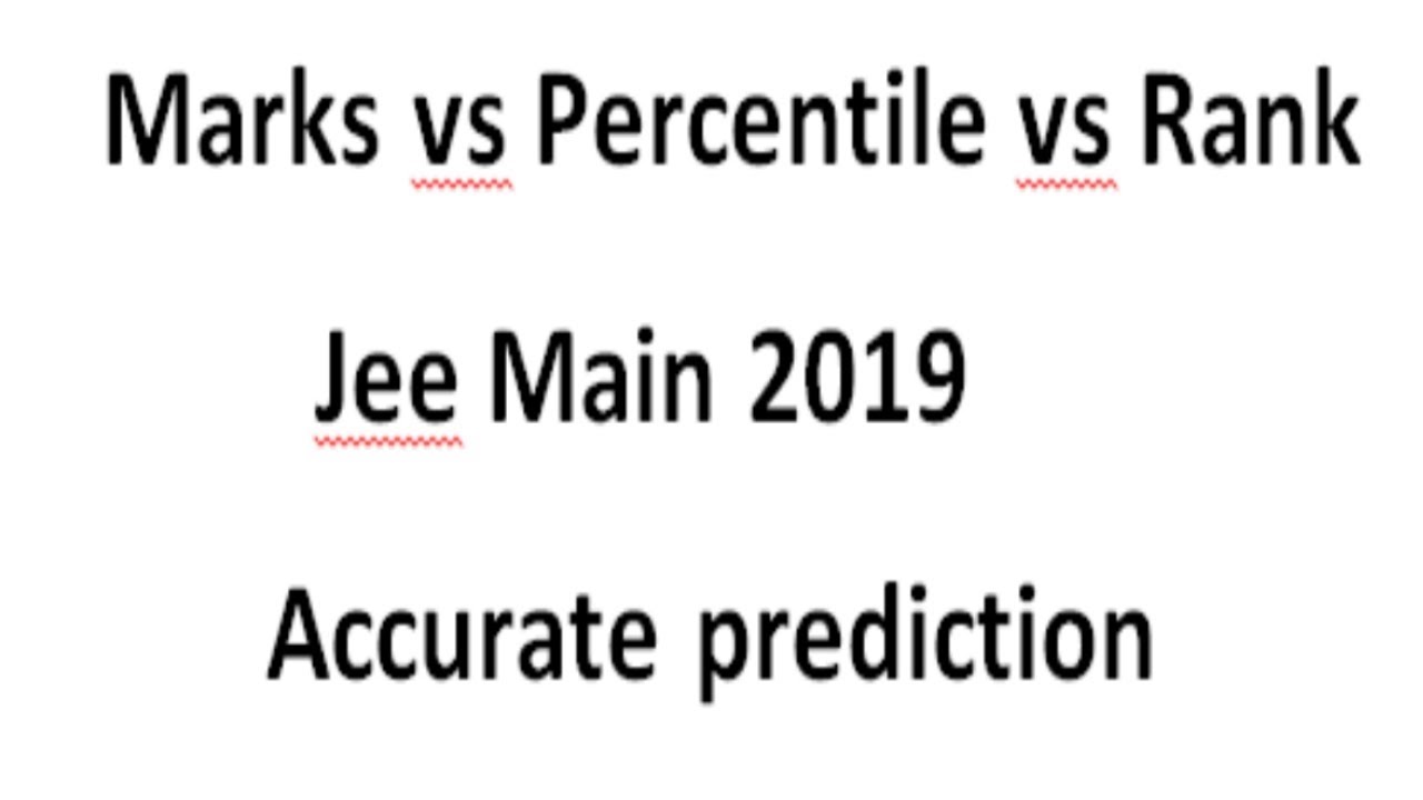 Marks vs Rank vs Percentile in jee mains 2019 | jee mains expected ...