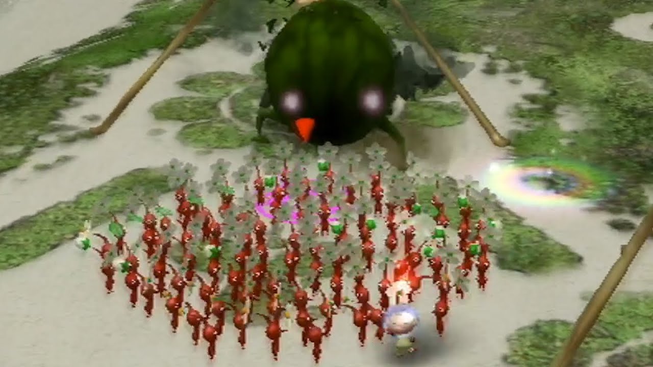 Pikmin - 100% Walkthrough Reloaded Bonus OPTIONAL ENEMIES - YouTube