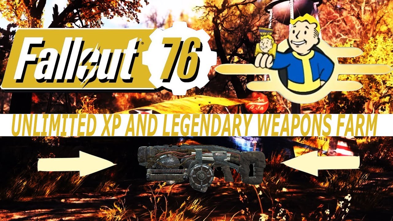 *UPDATED* BEST SOLO XP And LEGENDARY WEAPONS Farming Method Fallout 76 ...