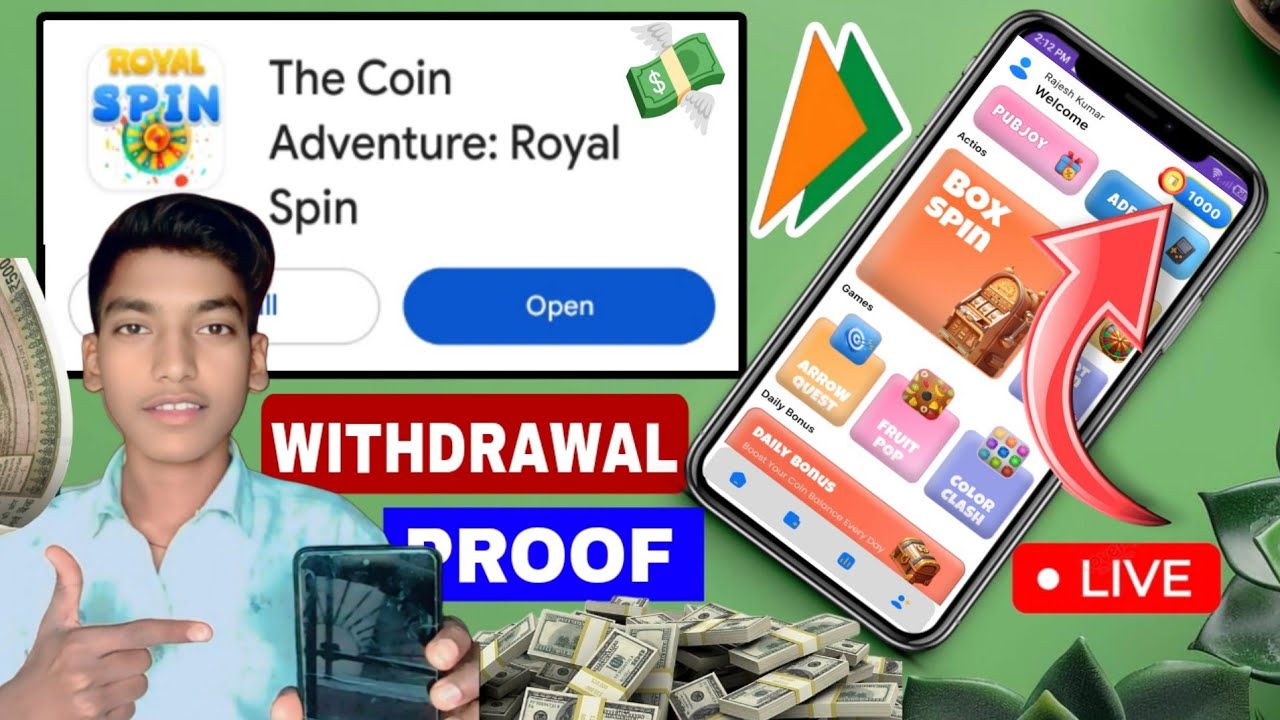 Royal spin app | Royal spin app payment proof | Royal spin app real or fake | Royal spin ...