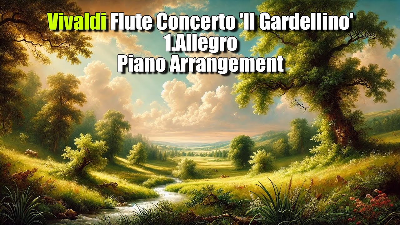 Vivaldi Flute Concerto 'Il Gardellino' 1.Allegro Piano Arrangement ...