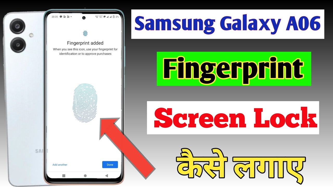 Samsung galaxy a06 in display fingerprint setting/Samsung fingerprint ...
