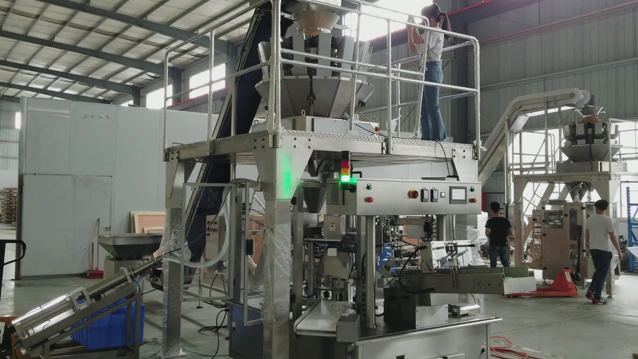 Cooked Fresh Corn Vacuum Packing Machine with Multihead Weigher - YouTube