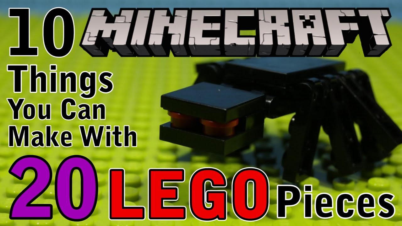 10 Minecraft things You Can Make With 20 Lego Pieces - YouTube