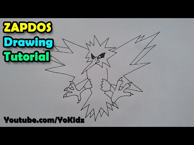 Zapdos Drawing Step By Step