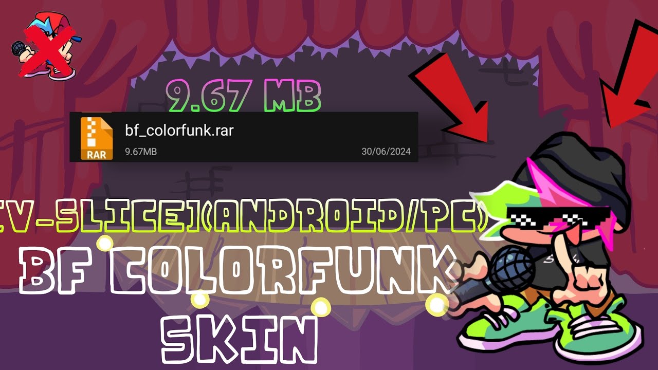 FNF V-Slice skins: COLORFUNK BF vslice (ANDROID/PC) - YouTube