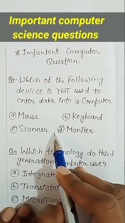 Important computer question|computer science #shorts #sunxclassesshorts ...