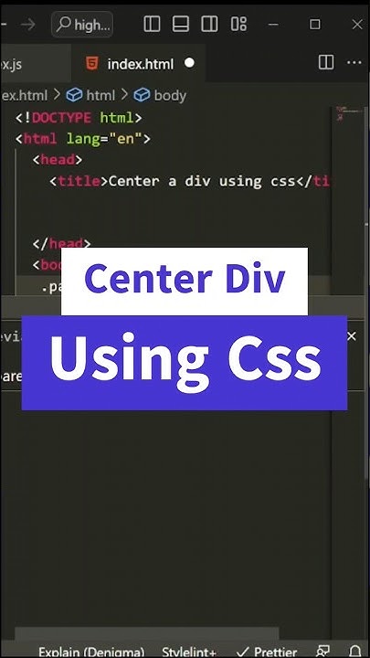 How to Center a Div with CSS Flexbox | Quick and Easy Tutorial | YouTube Shorts #css #html - YouTube