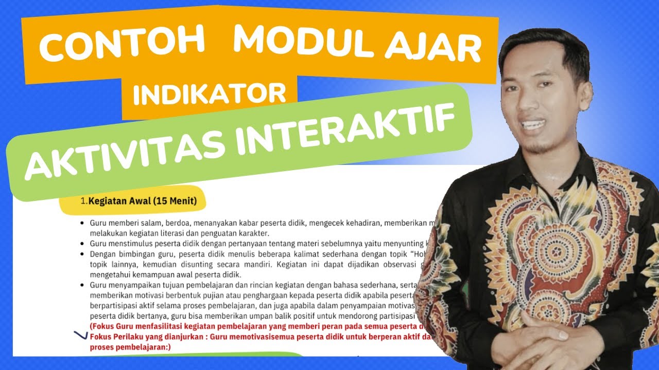 Modul Ajar/RPP Indikator Aktivitas Interaktif - YouTube